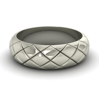Jemima Men's Wedding Band | Men's Rings in 14k White Gold | Diamondere