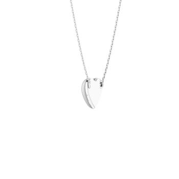 Mandi Necklace | Heart Pendant in 14k White Gold | Diamondere