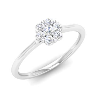 Pualani Ring with Round I Diamond | 0.24 carats Round I Diamond Halo ...