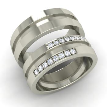 Rowane Couples Band with Round SI Diamond | 0.16 carats Round SI ...