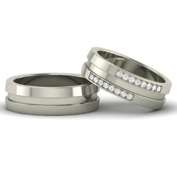 Rowane Couples Band with Round SI Diamond | 0.16 carats Round SI ...