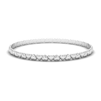 Temi Bangle | Love in 14k White Gold | Diamondere