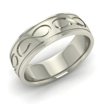 Velima Men's Wedding Band | Men's Rings in 14k White Gold | Diamondere