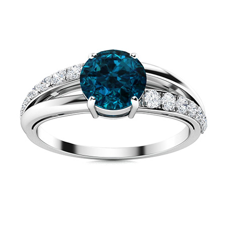 Lab Created Blue Diamond Rings for Women | Certified Fine Jewelry ...
