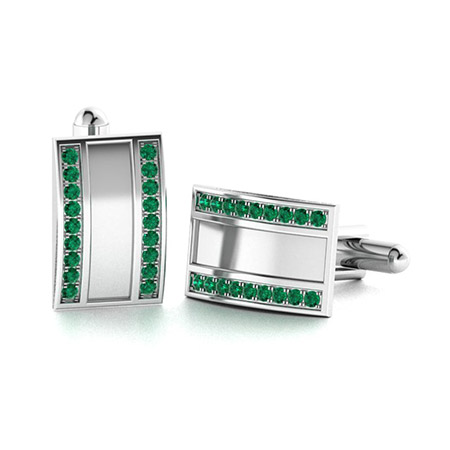 Men's Emerald Cufflinks | Cufflinks | Diamondere