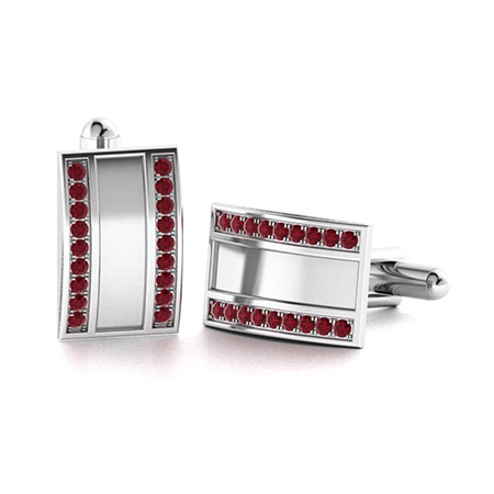 Men's Ruby Cufflinks | Cufflinks | Diamondere (Natural & Certified)