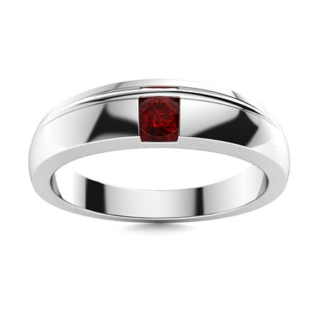 Men's Garnet Wedding Bands | Men's Garnet Rings | Diamondere