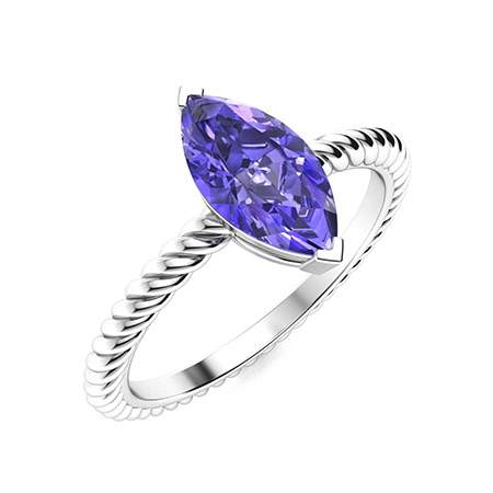 Adorna Ring with Marquise cut Tanzanite | 0.9 carats Marquise Tanzanite ...