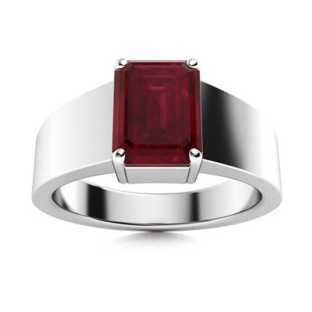 Men's Lab Created Ruby Wedding Bands | Men's Lab Created Ruby Rings | Diamondere