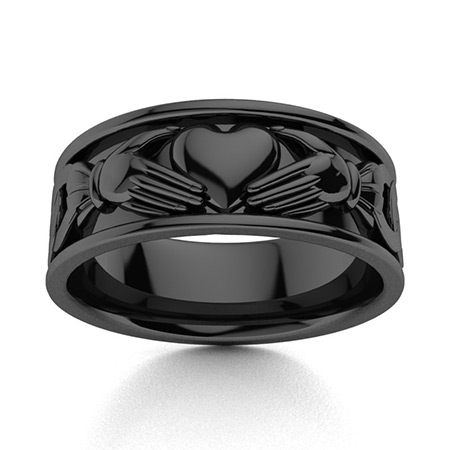 Men's Wedding Bands in Black Gold | Men's Rings in Black Gold | Diamondere