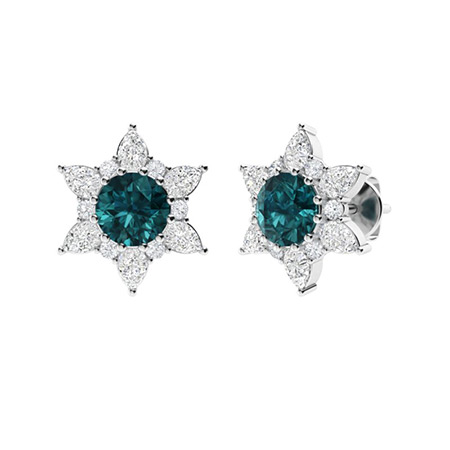 Blue Diamond Earrings For Women | Earrings | Diamondere