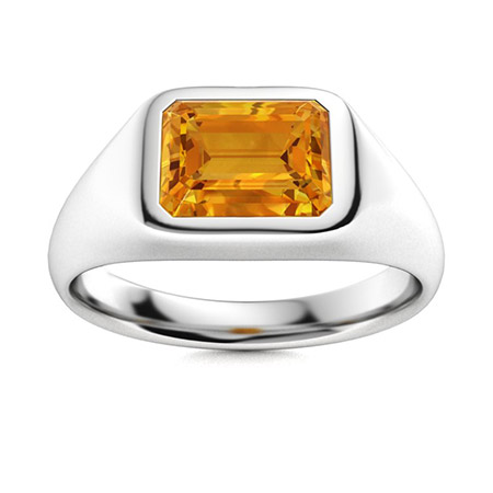 Men's Citrine Wedding Bands | Men's Citrine Rings | Diamondere