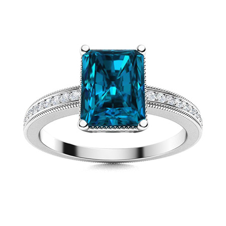 Lab Created Blue Diamond Rings for Women | Certified Fine Jewelry ...