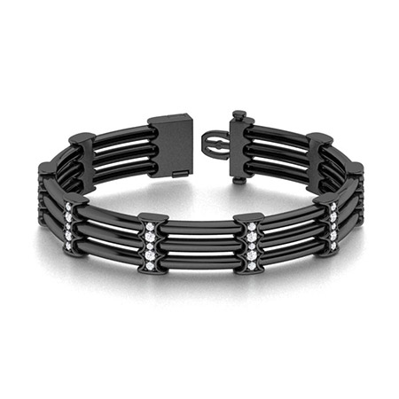 Men's 18k Black Gold Bracelets | Diamondere