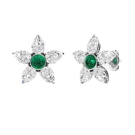 Lab Created Emerald Earrings For Women | Certified Fine Jewelry ...