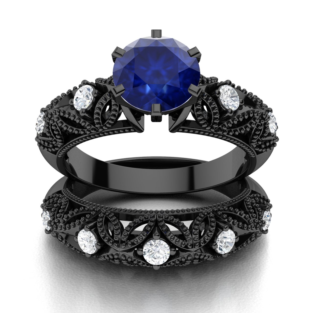 Black Gold Rings For Women | Diamondere