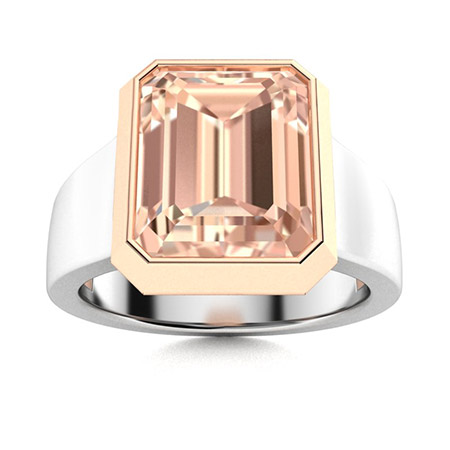 Men's Morganite Wedding Bands | Men's Morganite Rings | Diamondere