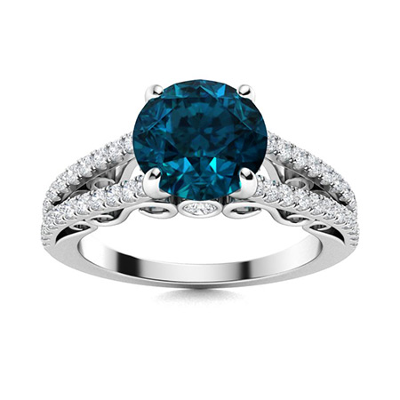Lab Created Blue Diamond Rings for Women | Certified Fine Jewelry ...
