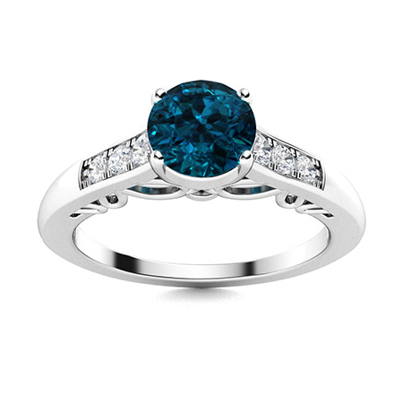 Lab Created Blue Diamond Rings for Women | Certified Fine Jewelry ...