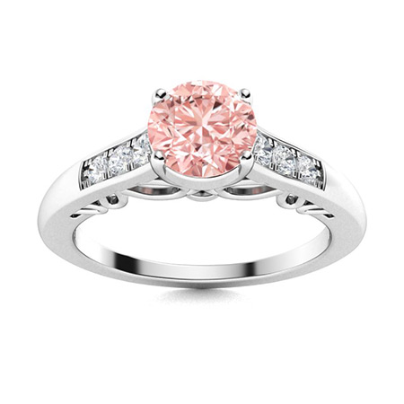 Lab-Created Pink Diamond Rings For Women | Diamondere