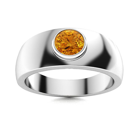 Men's Citrine Wedding Bands | Men's Citrine Rings | Diamondere