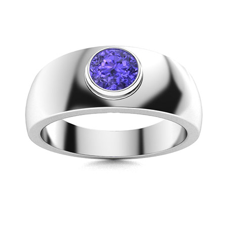 Men's Tanzanite Wedding Bands | Men's Tanzanite Rings | Diamondere