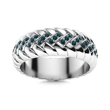 Men's Blue Diamond Wedding Bands | Men's Blue Diamond Rings | Diamondere