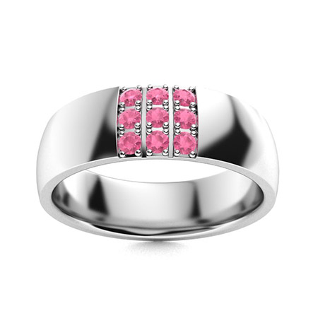 Men's Pink Tourmaline Wedding Bands | Men's Pink Tourmaline Rings ...