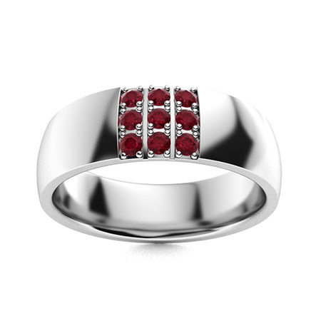 Men's Ruby Wedding Bands | Men's Ruby Rings | Diamondere (Natural ...