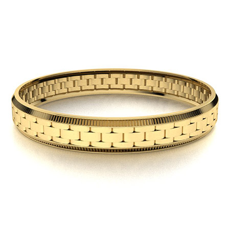 18k Yellow Gold Bangles For Women | Diamondere