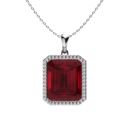 Lab Created Ruby Necklaces | Lab Created Ruby Pendants | Diamondere
