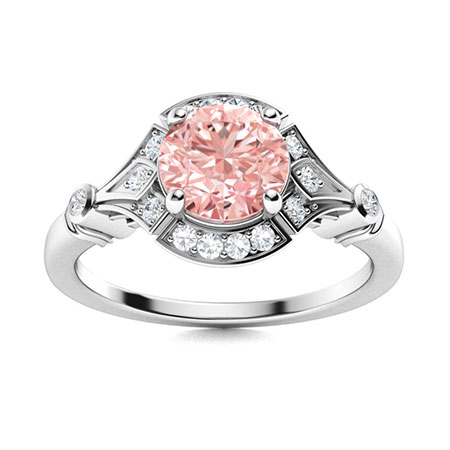 Lab-Created Pink Diamond Rings For Women | Diamondere