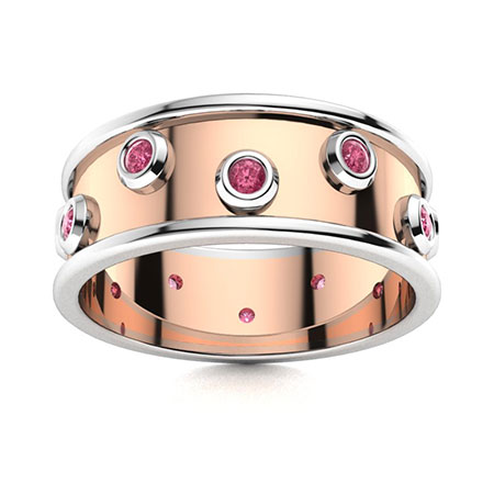 Men's Pink Sapphire Wedding Bands | Men's Pink Sapphire Rings ...