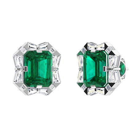 Lab Created Emerald Earrings For Women | Certified Fine Jewelry ...