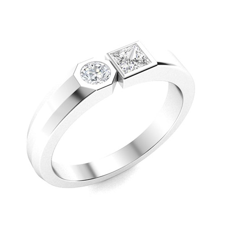 Charlie Ring with Princess cut VS Diamond, SI Diamond | 0.26 carats ...