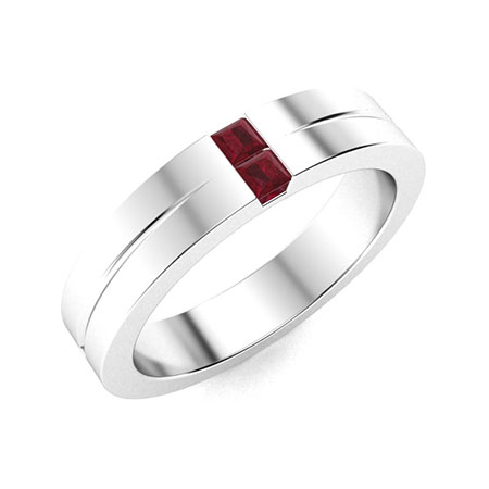 Cindy Ring with Princess cut Ruby | 0.14 carats Square Ruby Wedding ...