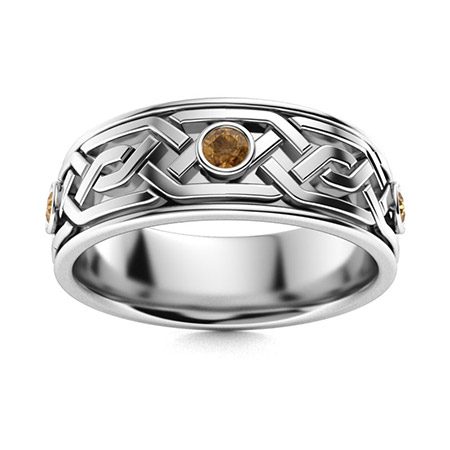 Men's Brown Diamond Wedding Bands | Men's Brown Diamond Rings | Diamondere