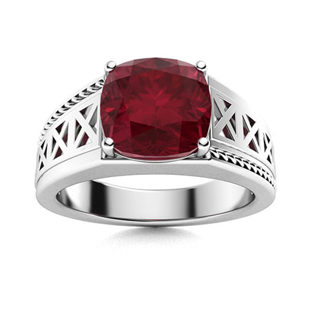 Men's Ruby Wedding Bands | Men's Ruby Rings | Diamondere (Natural ...