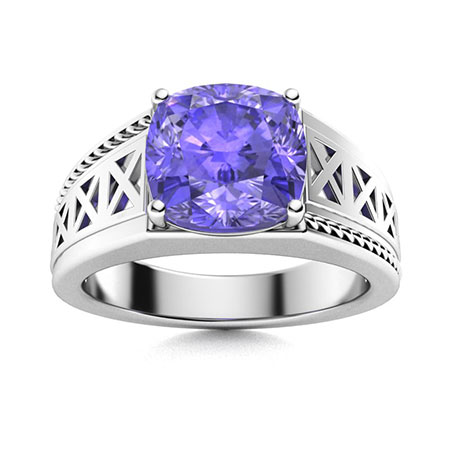 Men's Tanzanite Wedding Bands | Men's Tanzanite Rings | Diamondere ...