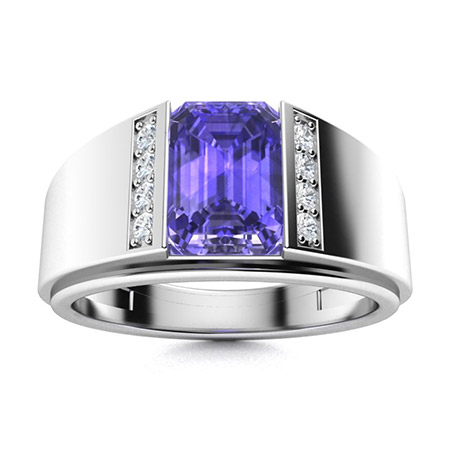 Men's Tanzanite Rings | Men's Tanzanite Wedding bands | Diamondere