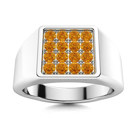 Men's Orange Sapphire Wedding Bands | Men's Orange Sapphire Rings ...