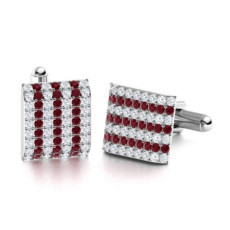 Men's Ruby Cufflinks | Cufflinks | Diamondere