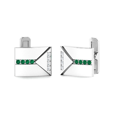 Men's Emerald Cufflinks | Cufflinks | Diamondere