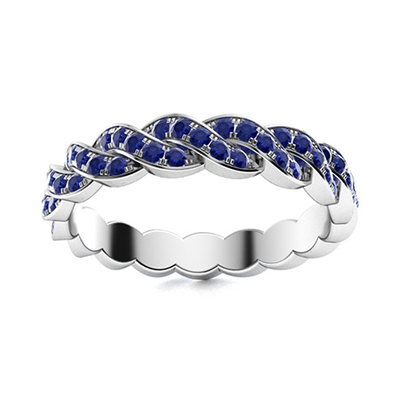 Debra Ring with Round Sapphire | 0.85 carats Round Sapphire Wedding ...
