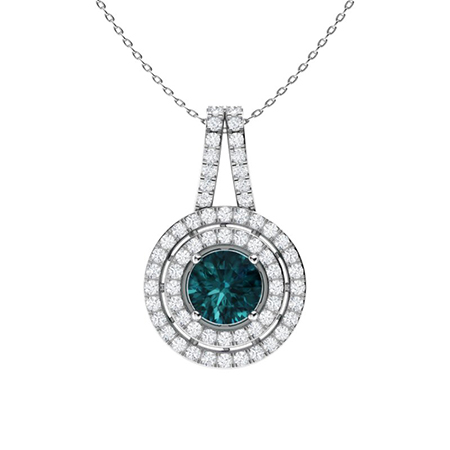 Blue Diamond Necklaces | Blue Diamond Pendants For Women | Pendants ...