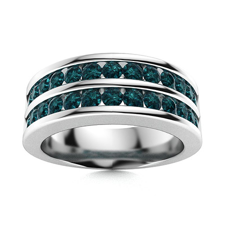 Men's Blue Diamond Wedding Bands | Men's Blue Diamond Rings | Diamondere