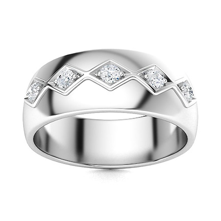 Men's VVS Diamond Wedding Bands | Men's VVS Diamond Rings | Diamondere ...