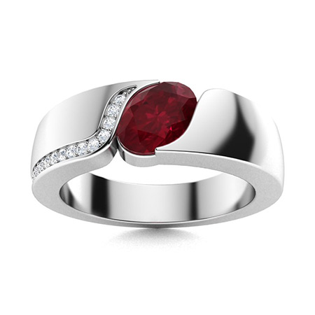 Men's Ruby Rings | Men's Ruby Wedding Bands | Diamondere