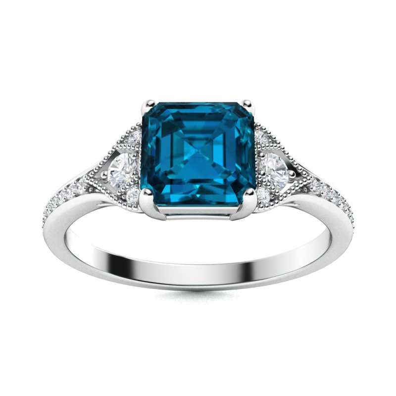 Lab Created Blue Diamond Rings for Women | Certified Fine Jewelry ...