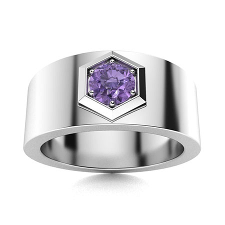 Men's Iolite Wedding Bands | Men's Iolite Rings | Diamondere